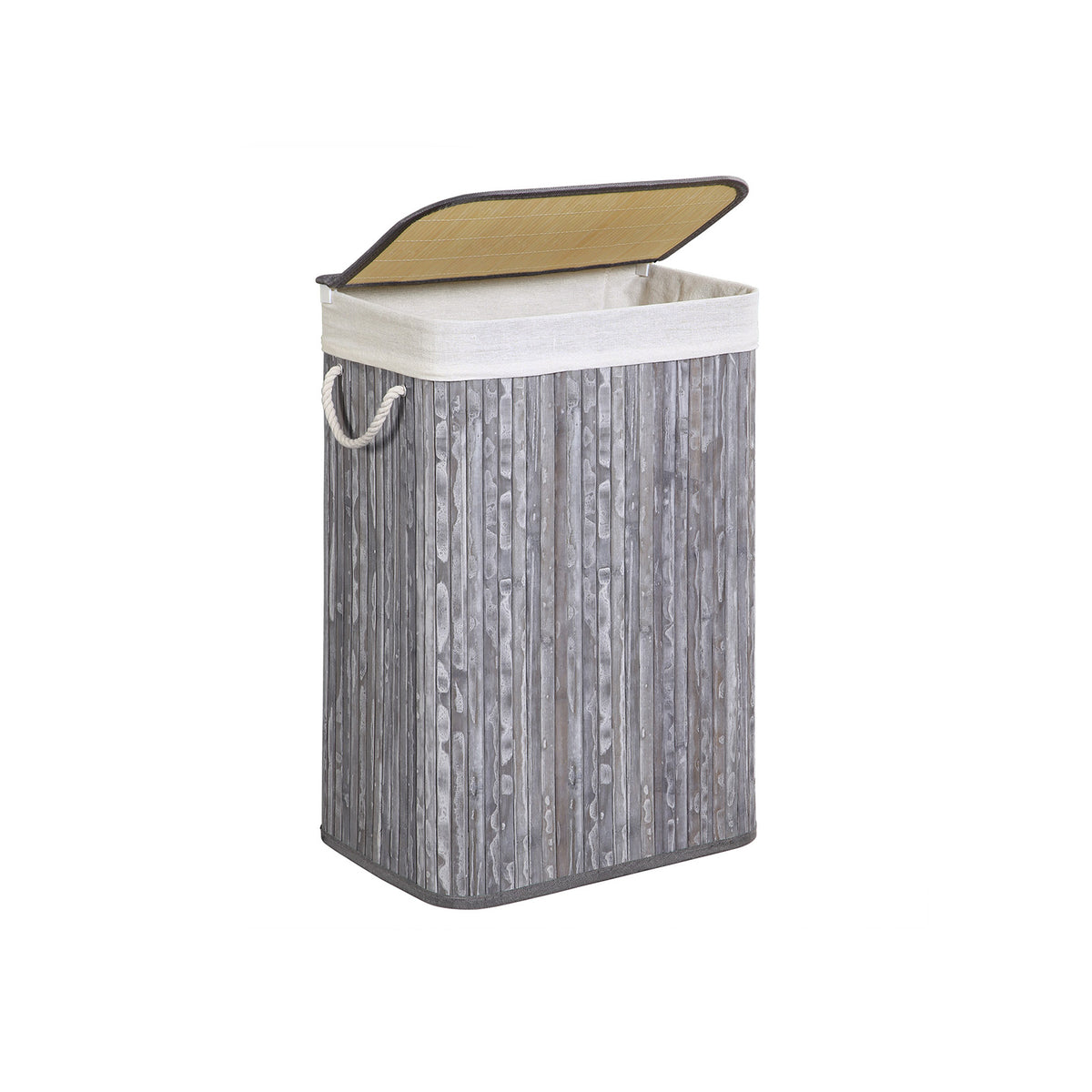 Wasmand vintage bamboe opvouwbaar grijs | Koop bij SONGMICS
